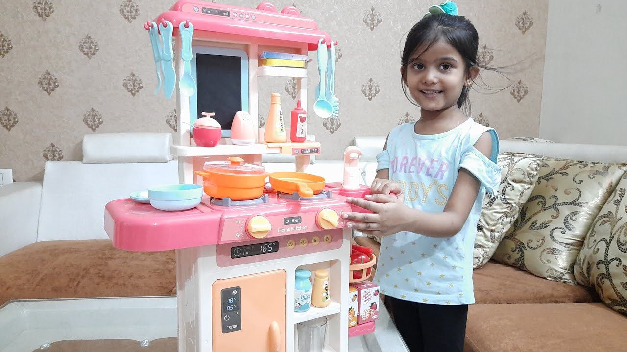 42 piece Big kitchen Set toy like original water and smoke Unboxing and ...
