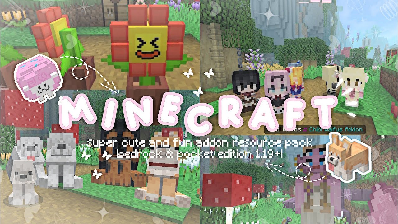 「Minecraft PE」 Lovely ⋆˙⊹ Resource Pack Addons for bedrock and pocket 1 ...