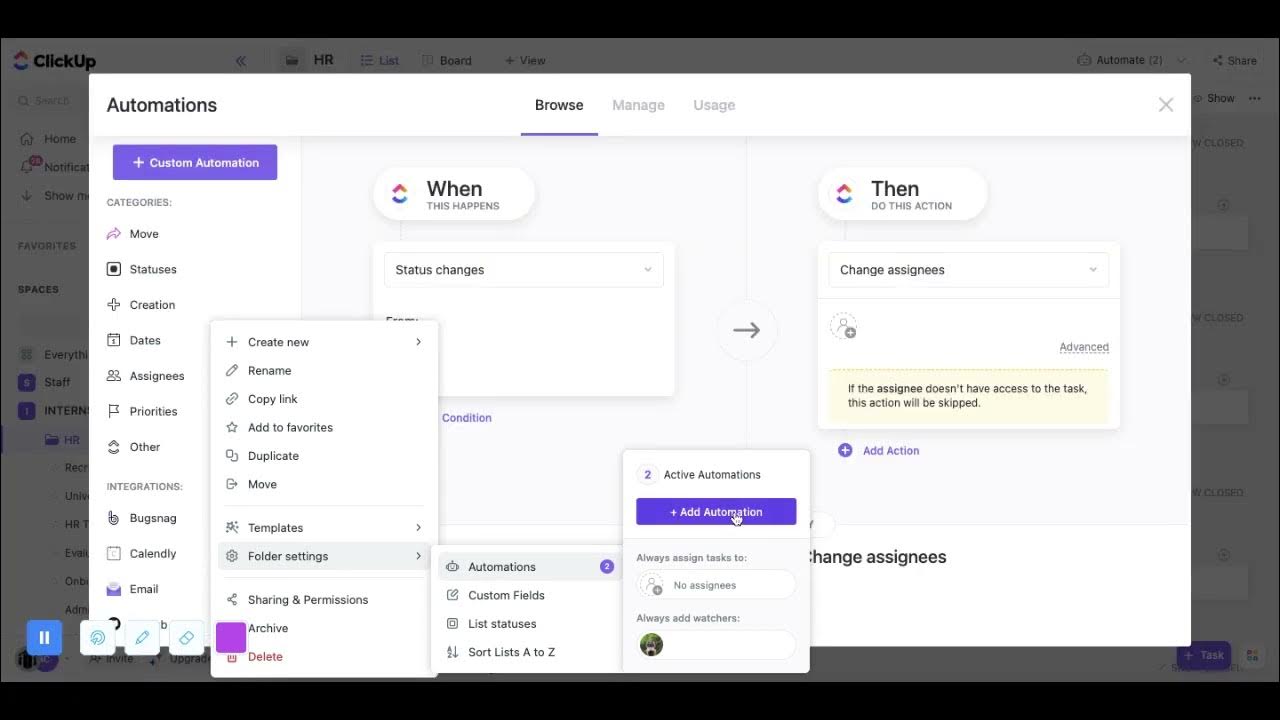 CLICKUP WATCHER - YouTube