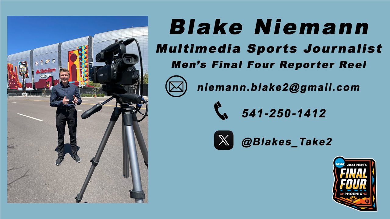 Blake Niemann 2024 NCAA Men's Final Four Reporter Reel - YouTube