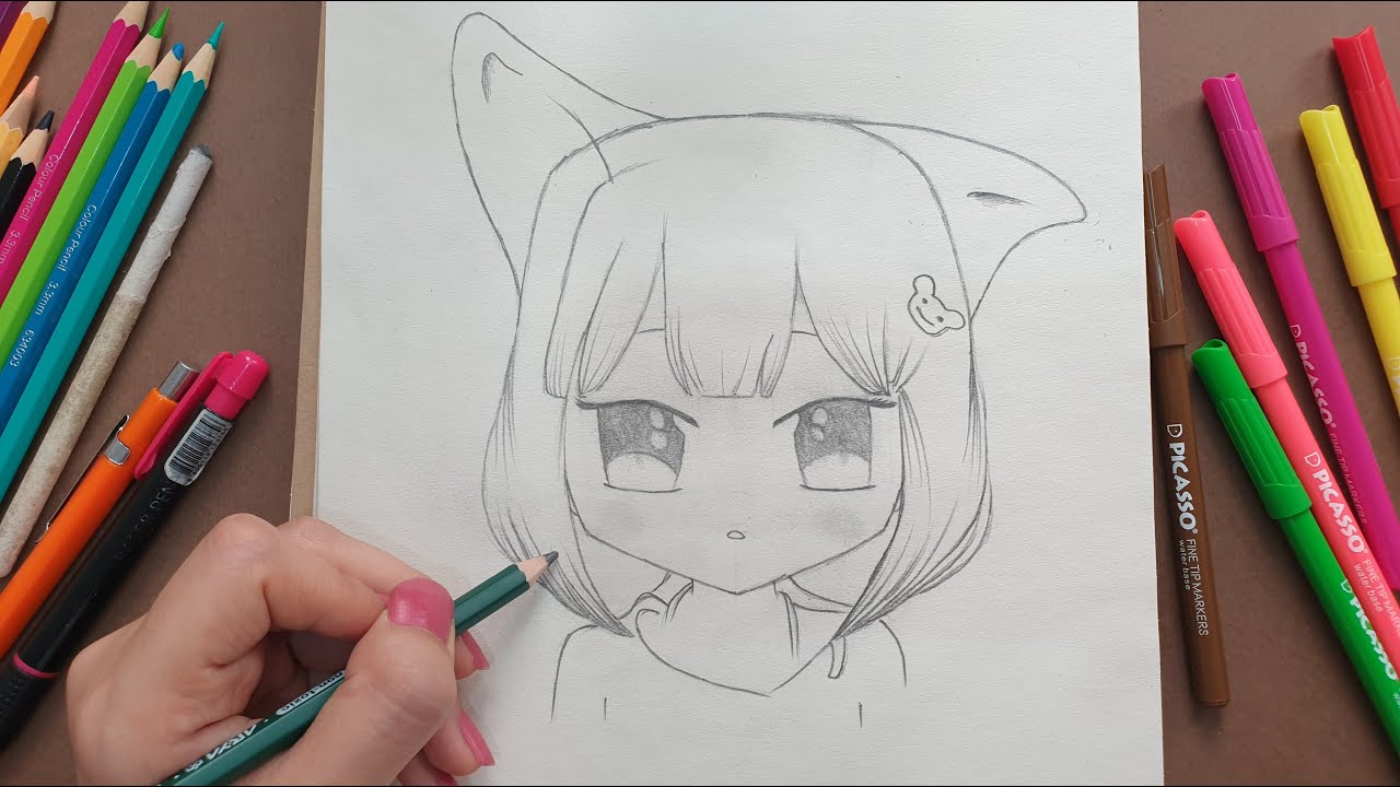 Easy anime sketch / How to draw a professional anime - YouTube