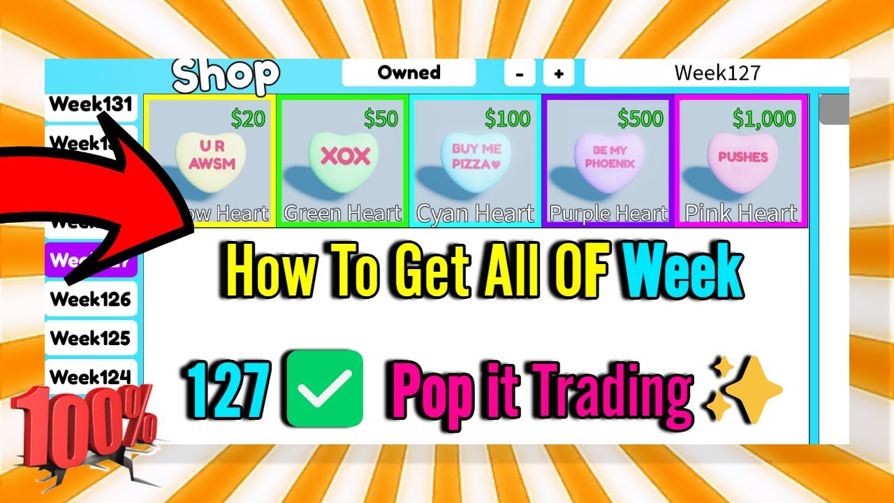 How To Get All OF Week 127 🍭 Pop it Trading - YouTube