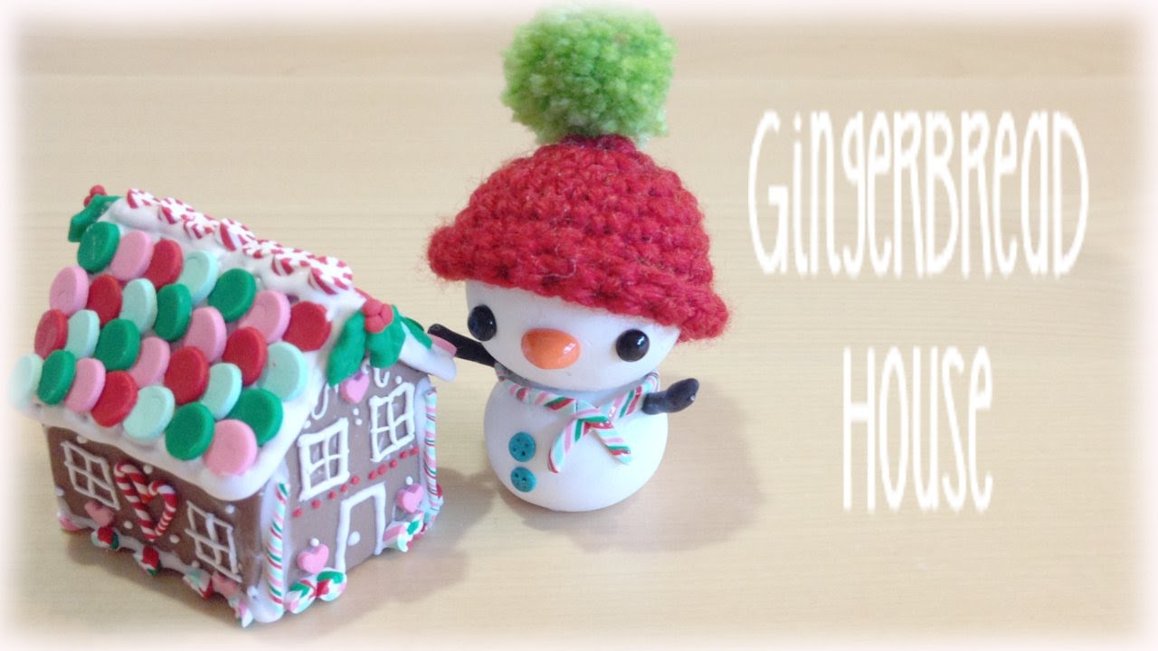 Mini Gingerbread House Polymer Clay Collaboration Tutorial - YouTube