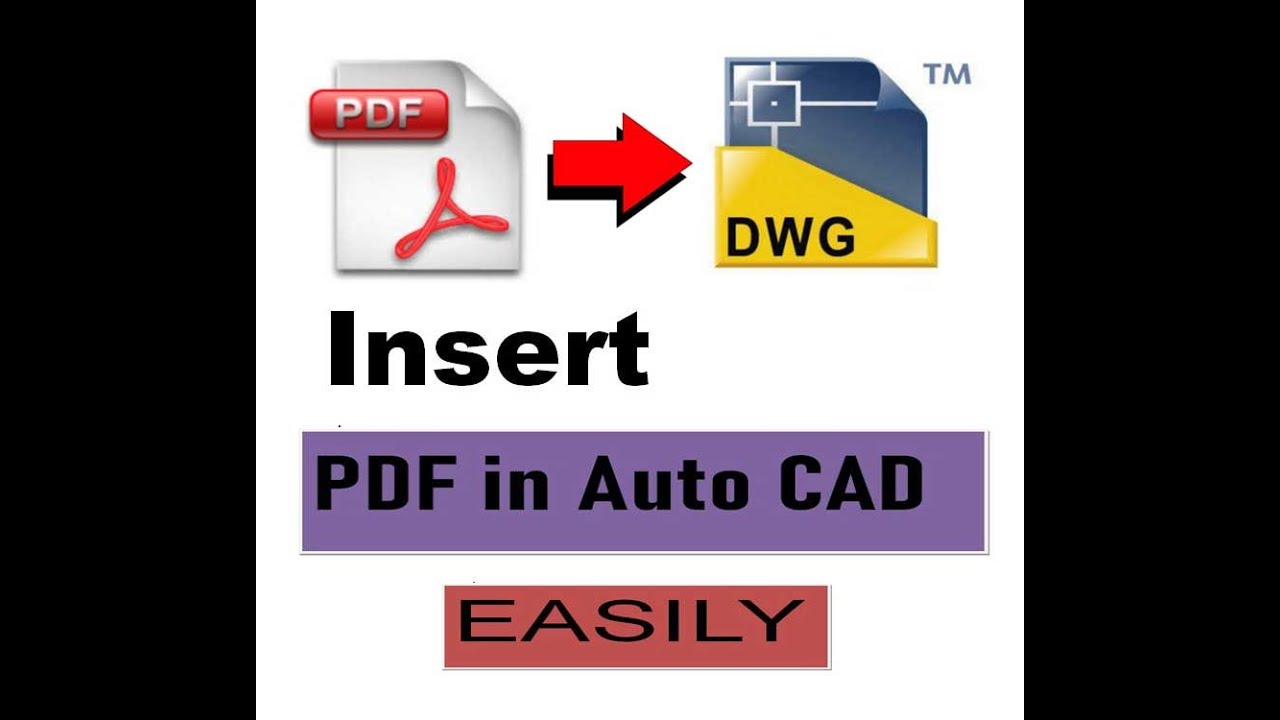 Inserting PDF in AutoCAD | How to Convert PDF into AutoCAD - YouTube