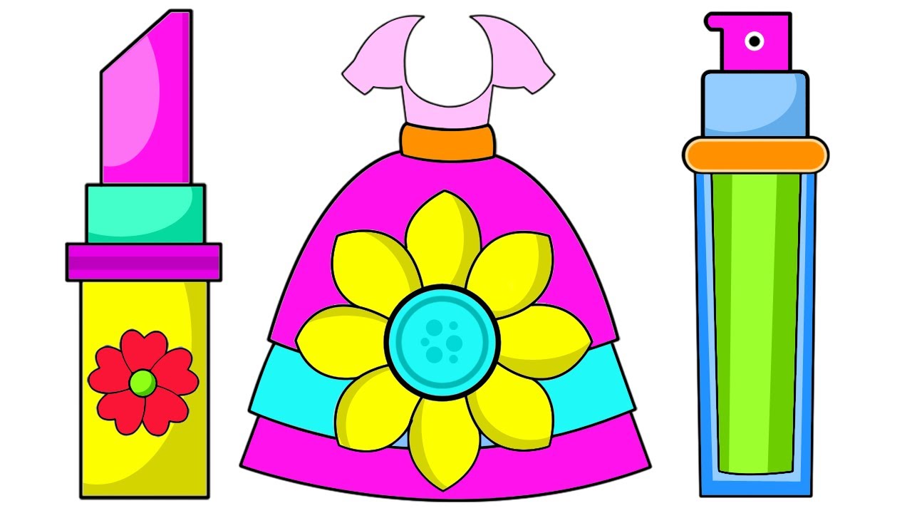 👗 How to draw Princess Dress Drawing for kids | bacchon ki drawing ...