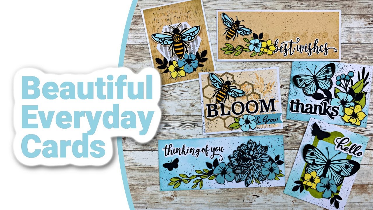 Everyday Cards | Slimline Cards & A2 Cards | SVGs images - YouTube