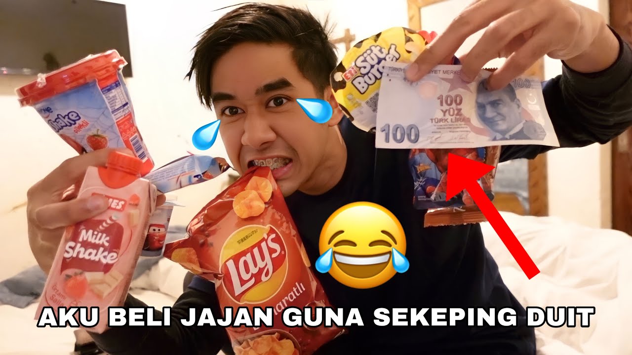 AKU BELI JAJAN GUNA SEKEPING DUIT 😂 KEDAI RUNCIT TURKEY 🤣 - YouTube
