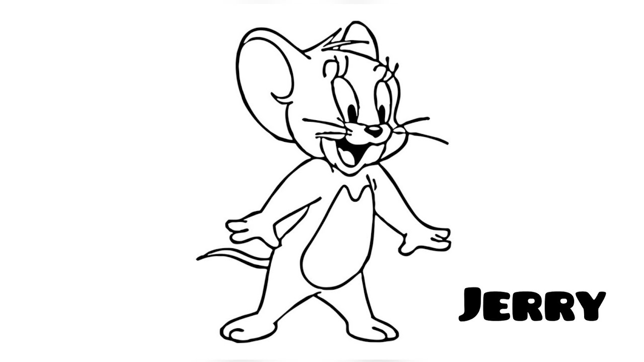 How do you draw easy Jerry for kids? PART - 1 - YouTube