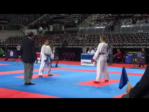 Norway vs France Female Kumite - 2014 World Karate Championships. | WORLD KARATE FEDERATION