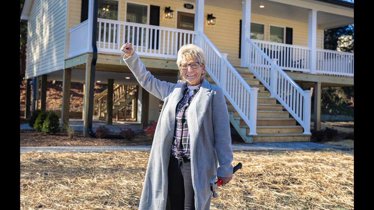 Janet Sams Home Rebuild in East Tennessee After Hurricane Helene - YouTube