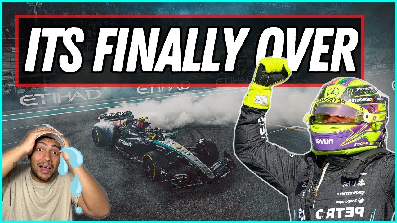 🥲Lewis Hamilton finishes his LAST race for Mercedes F1 - YouTube