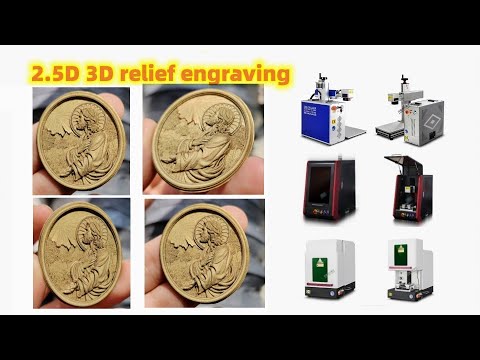 Brass coin engraving by 60W JPT mopa 2.5D laser / Laser marking machine for coin marking - YouTube