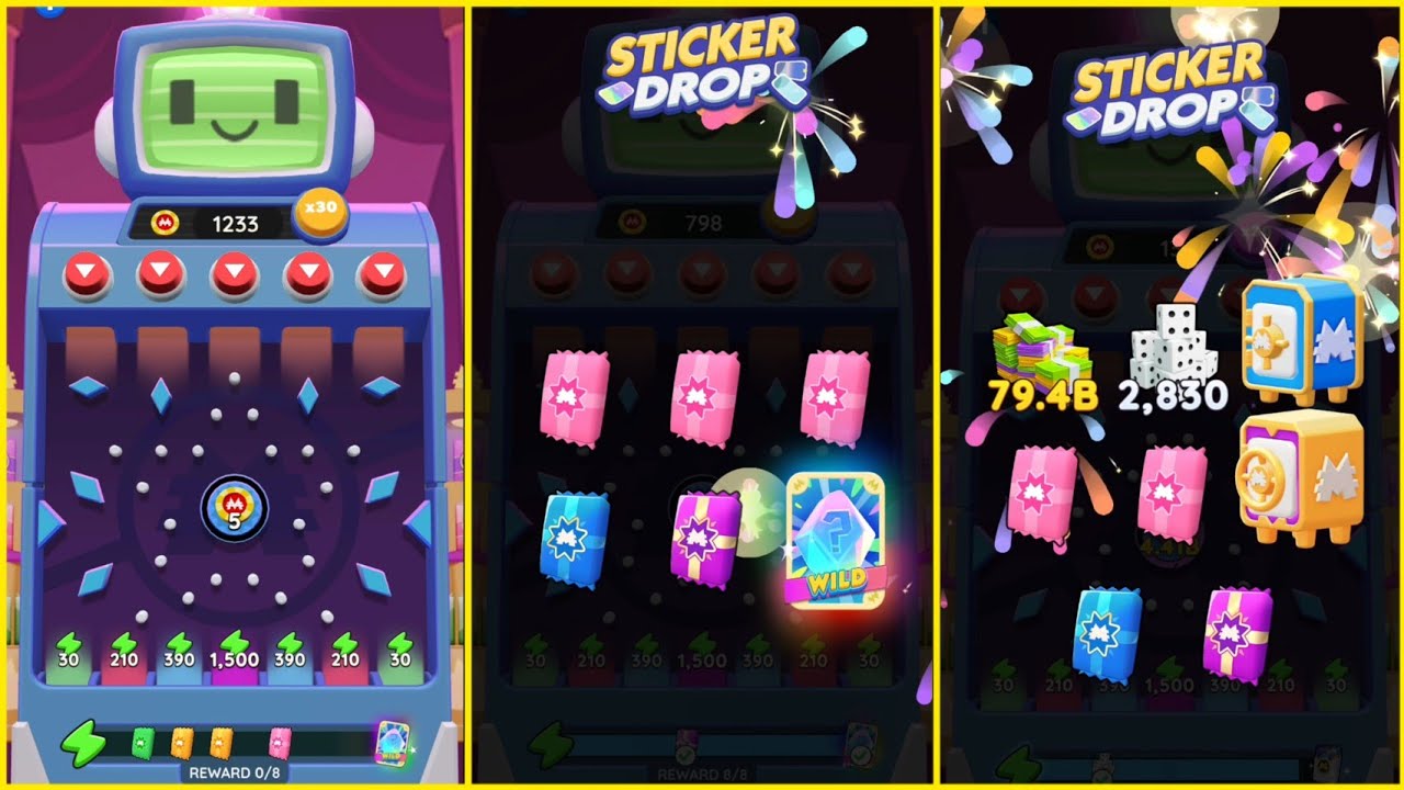 Monopoly Go ! 1200 Token 😍- PEG E Sticker Drop Both Phase Almost ...