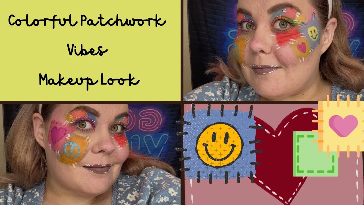 Colorful Patchwork Makeup Look💜 - YouTube