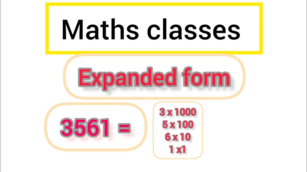 Expanded form for class 6 mathematics - YouTube