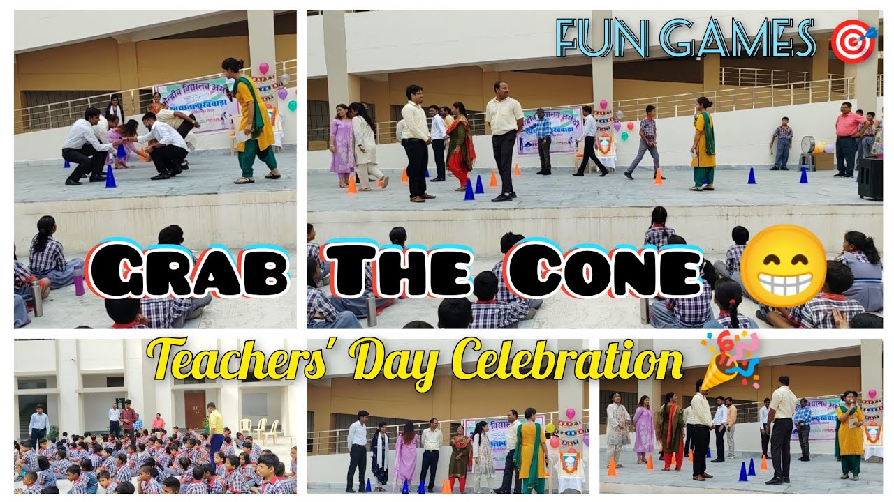 Head-Shoulder-Knees-Toes Game|🔺Grab the Cone🔺| Fun Games| Teachers Day ...