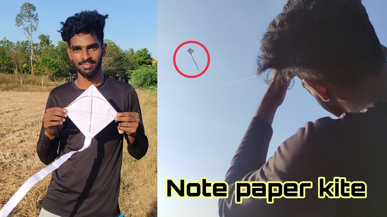 How to make note paper kite | kite making - YouTube