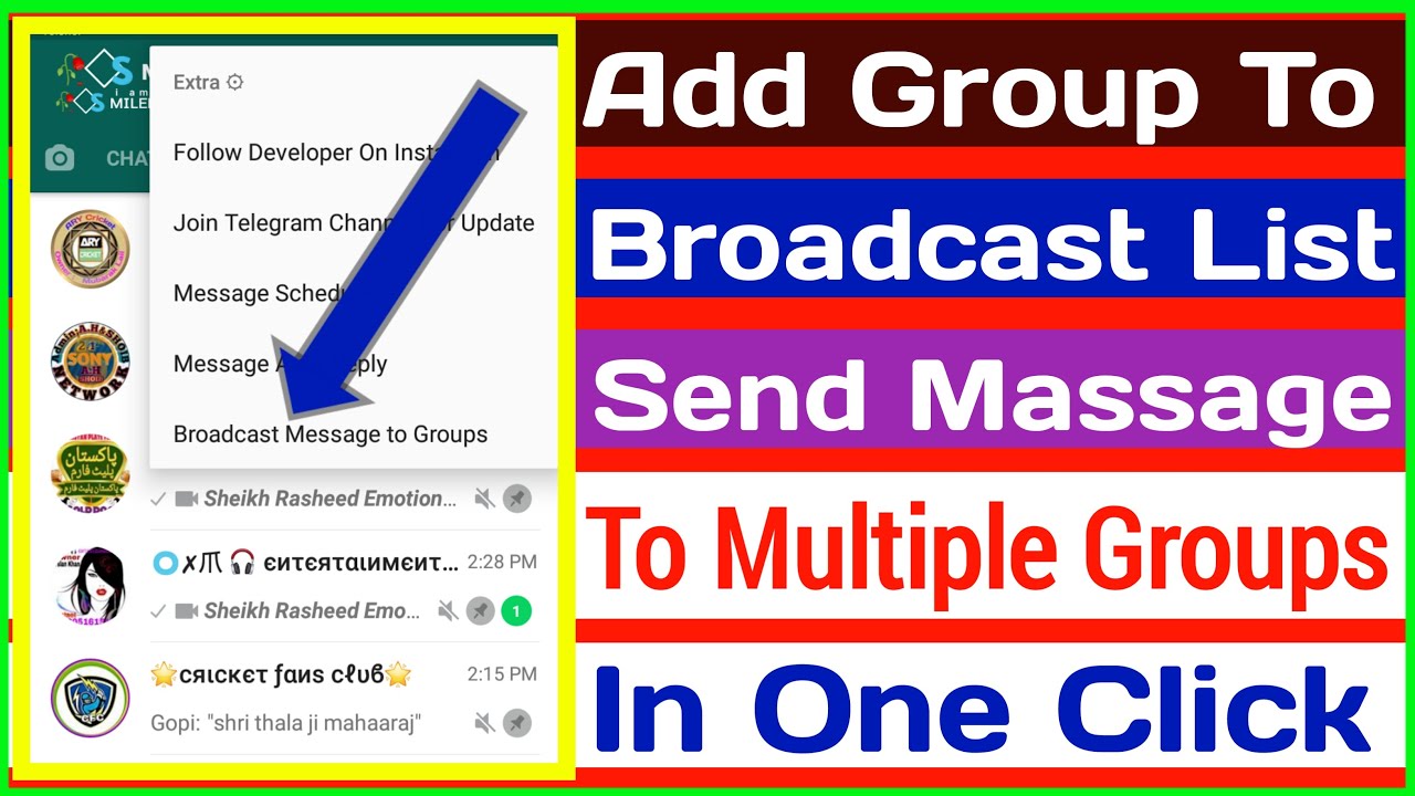 How To Add Groups In Broadcast Send Massage To Multiple Groups In How To Add Groups In Broadcast Send Massage To Multiple Groups In