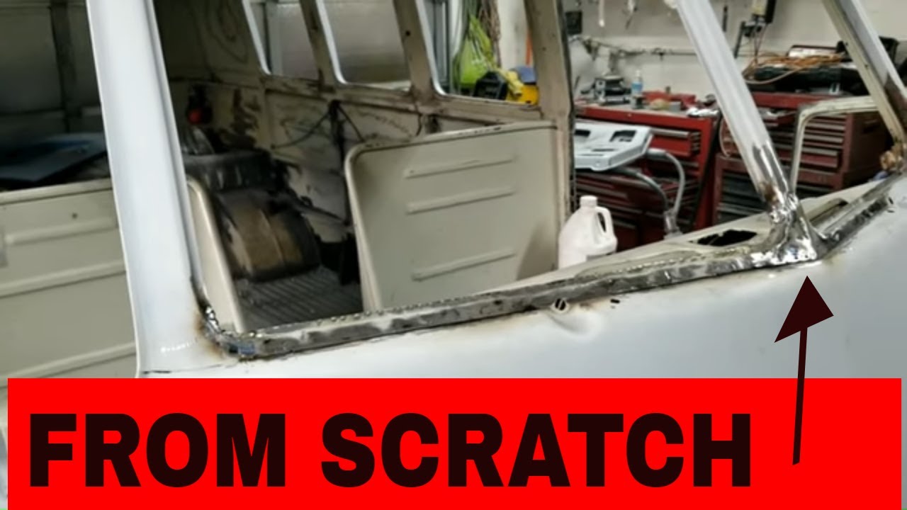 VW BUS Restore - windshield repair section - from scratch without patch ...