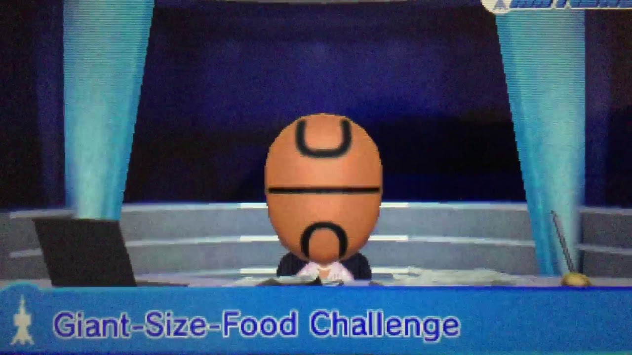Tomodachi Life - Mii News - Giant-Food-Size Challenge - 1st Day - YouTube