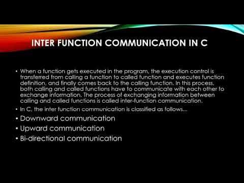 inter function communication in c - YouTube
