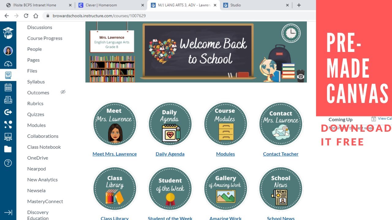 Download a Pre-Made CANVAS Class from Commons (New) - YouTube