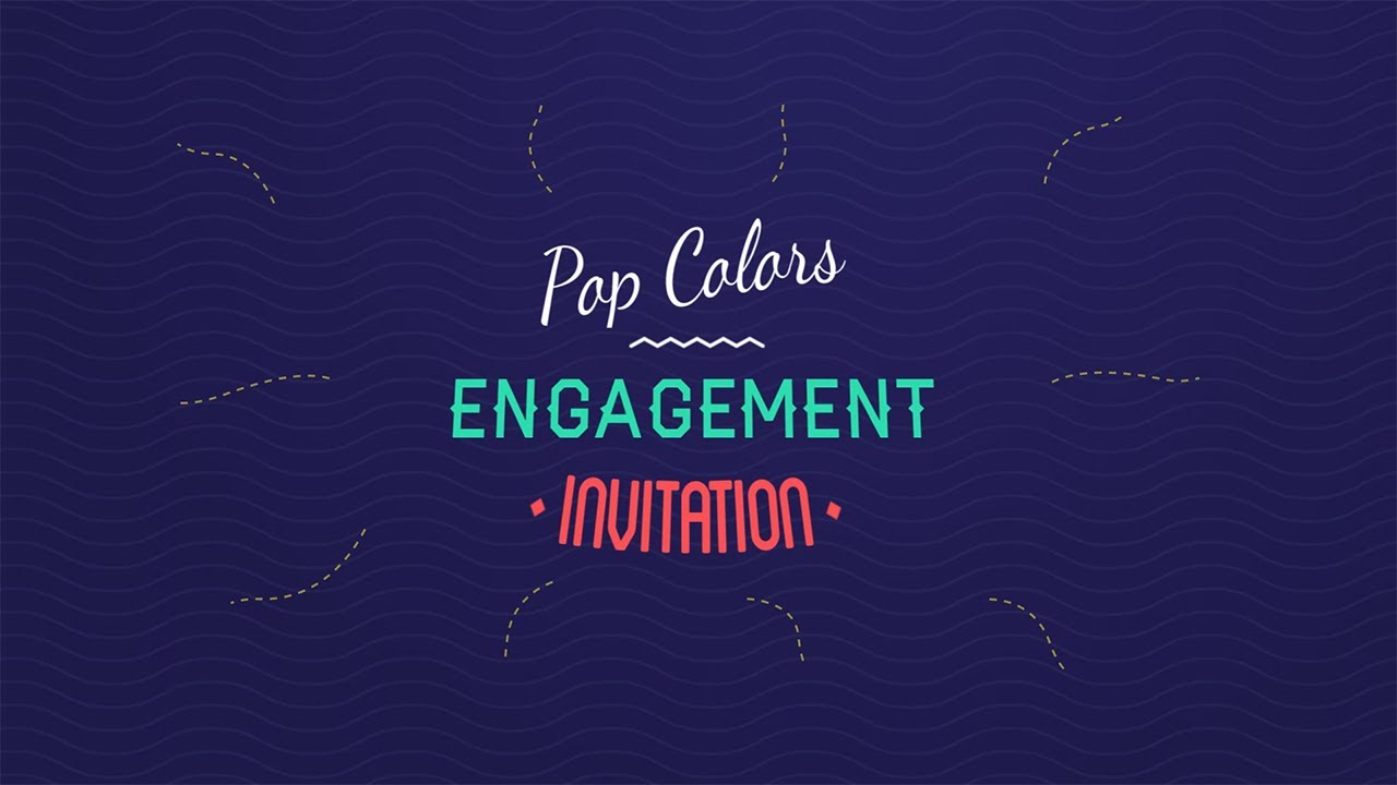 Pop Colors - 4K Engagement Invitation Sample | Starts at ₹ 9.99 or $ 0. ...