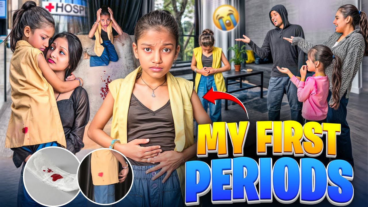 My First Periods 😭emotional story of girl life - YouTube