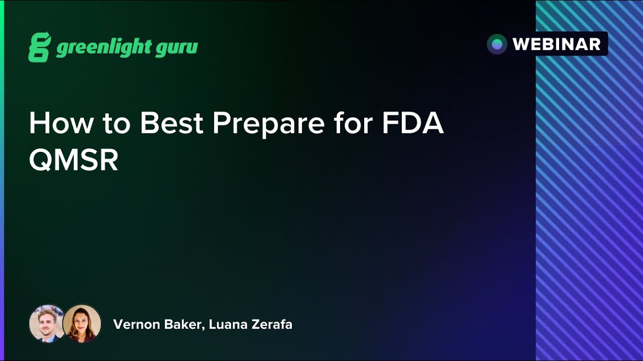 How to Best Prepare for FDA QMSR - YouTube