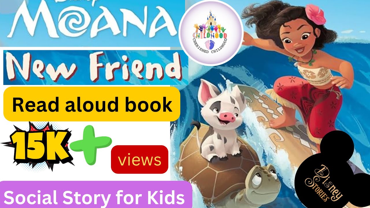 Disney Princess Read along Book | Moana's New Friend | Bedtime Sleep ...