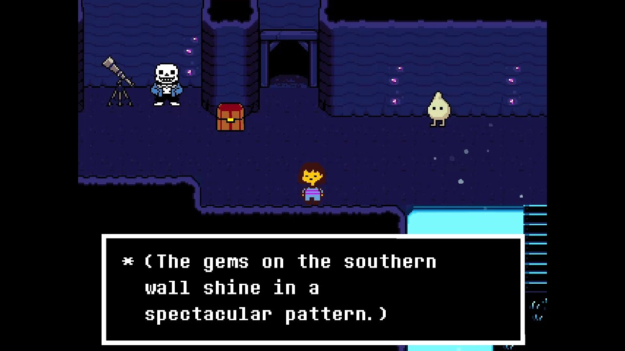Undertale - Hidden Interactable Wall in Waterfall - YouTube