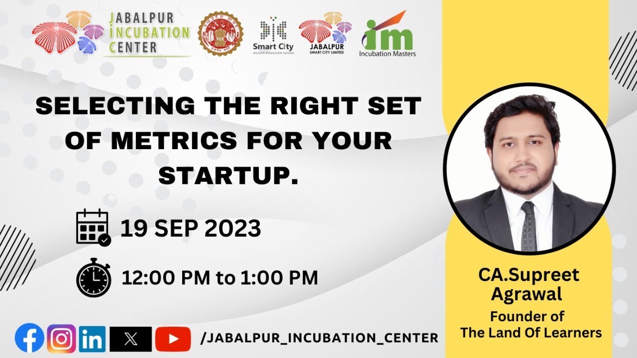 Selecting the right set of metrics for your startup - YouTube