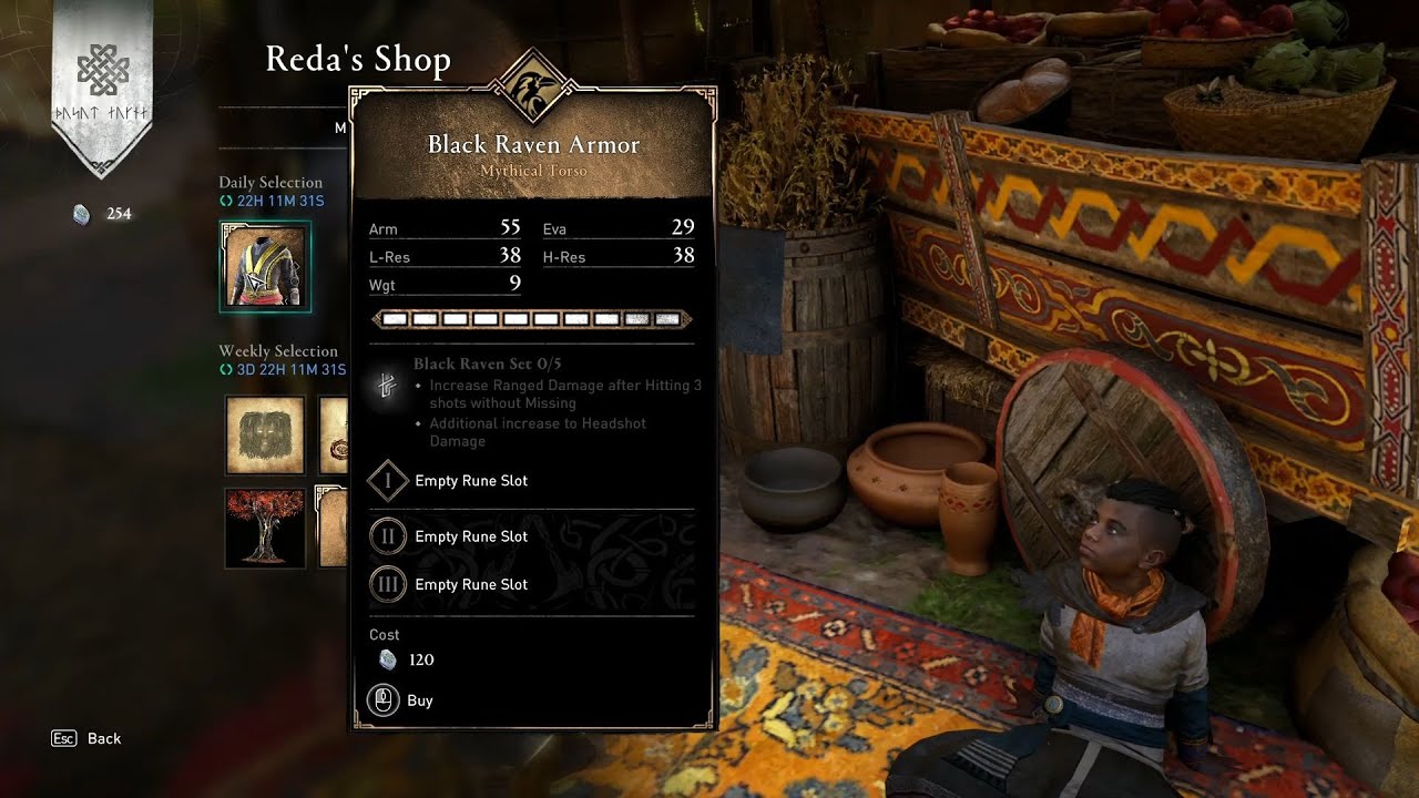 Assassin's Creed Valhalla - Reda's Shop 2023.04.21. - Black Raven Armor ...