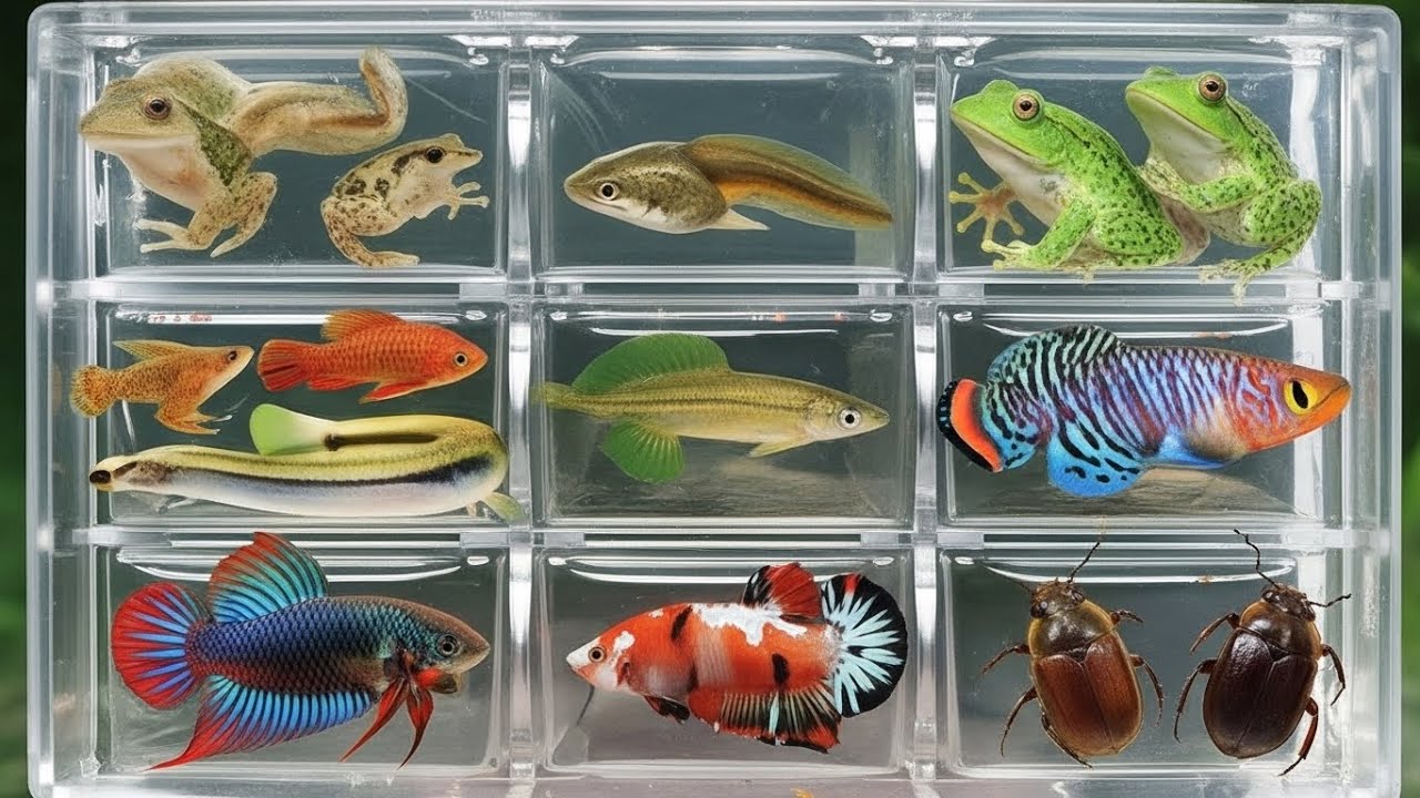 Searching for insects on Earth Fish & Worm Butterfly Frog Grasshopper ...