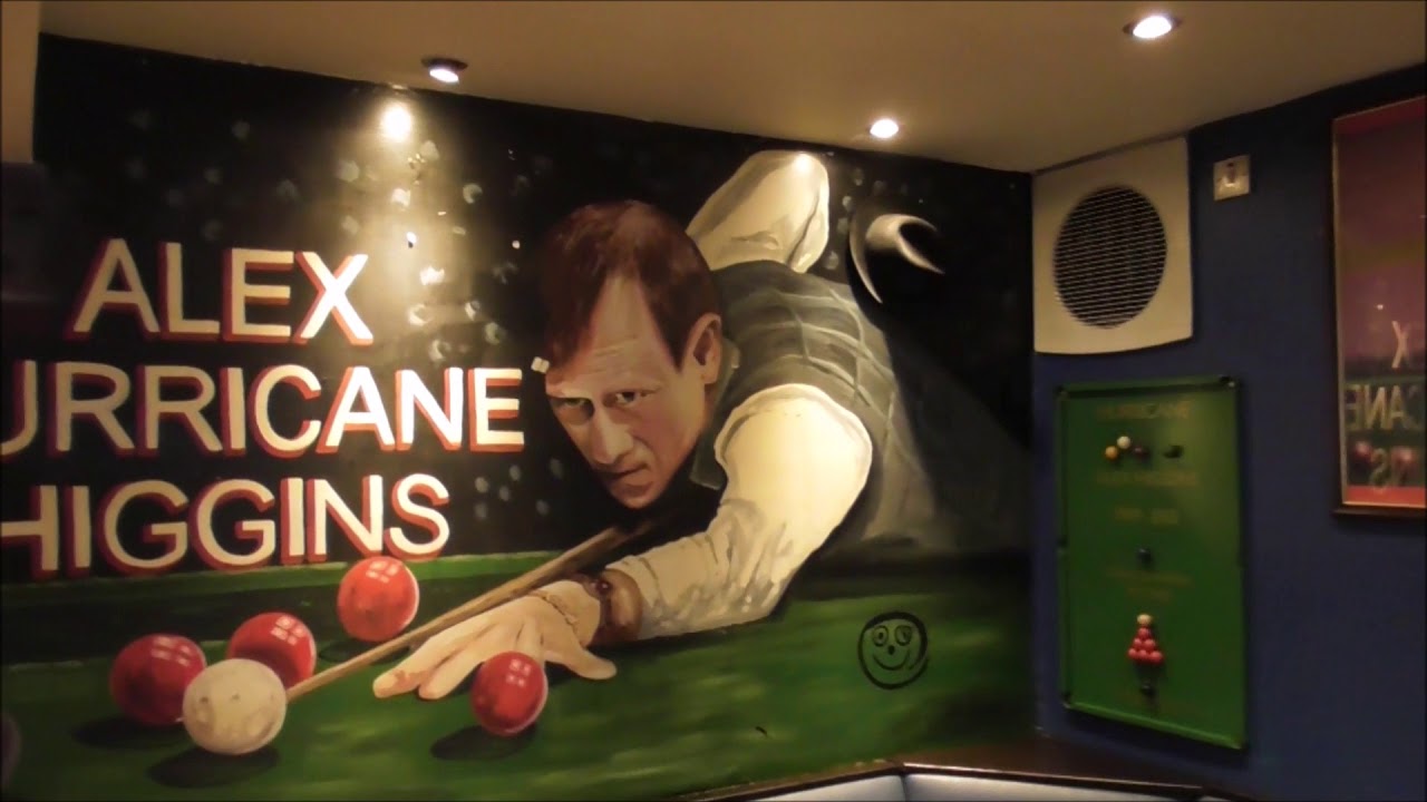 Royal Bar Wall Murals Tribute to Alex Hurricane Higgins - YouTube
