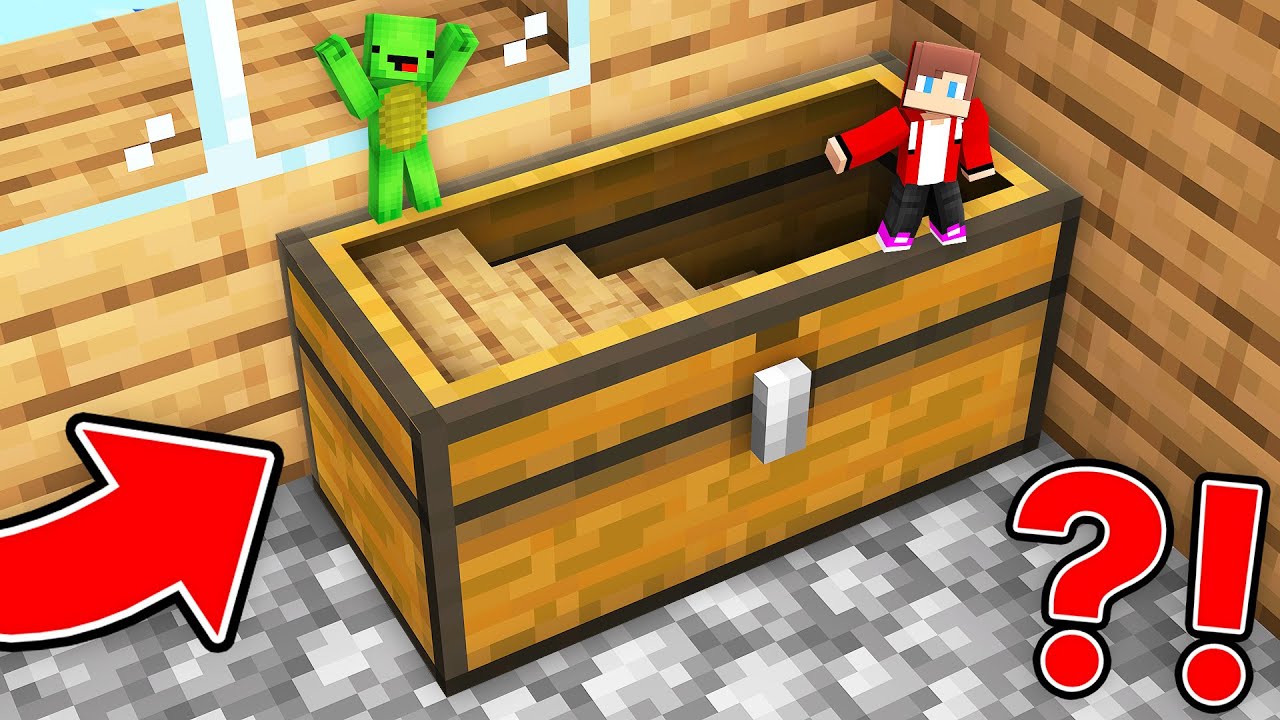 Jj And Mikey Found A Secret Passage Inside Chest In Minecraft Maizen