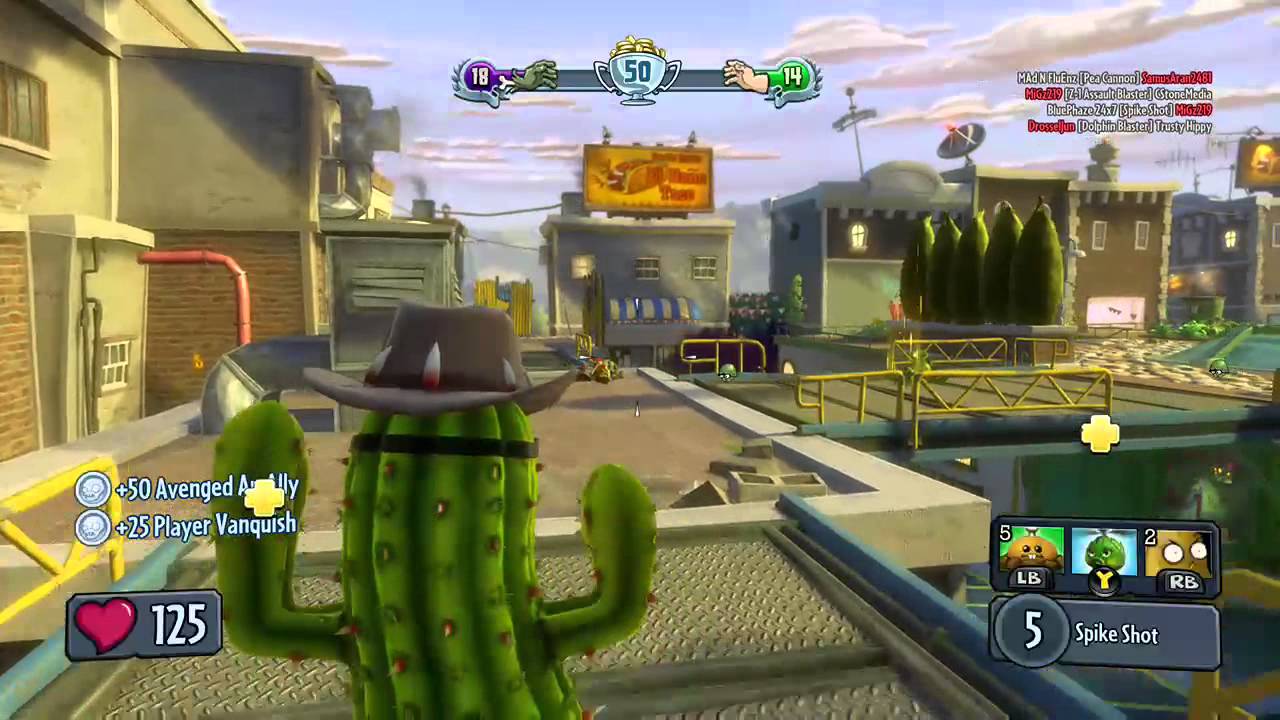 Plants vs. Zombies: Garden Warfare - Cactus Gameplay 1 - YouTube