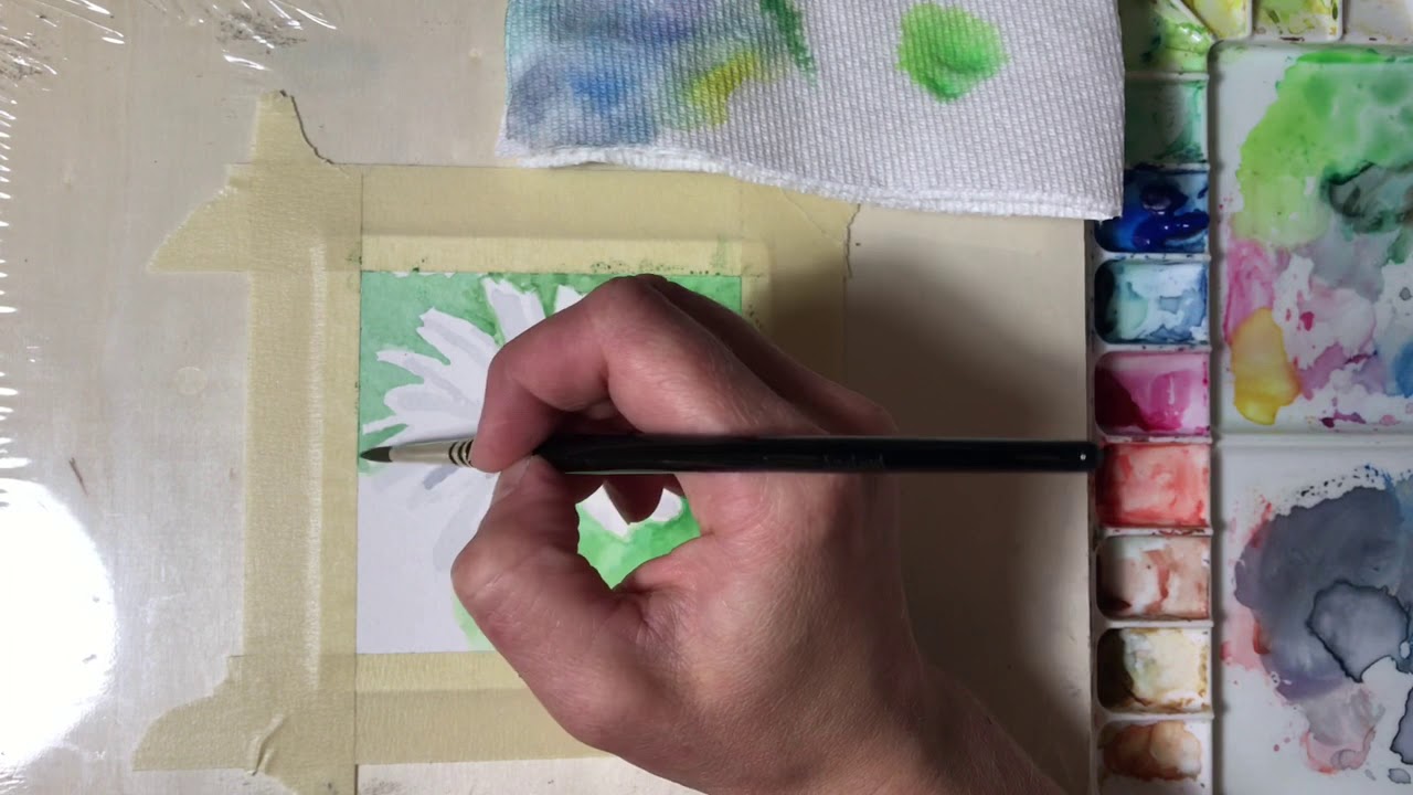 Watercolor Painting by Daphne Côté Friendly Daisy - YouTube