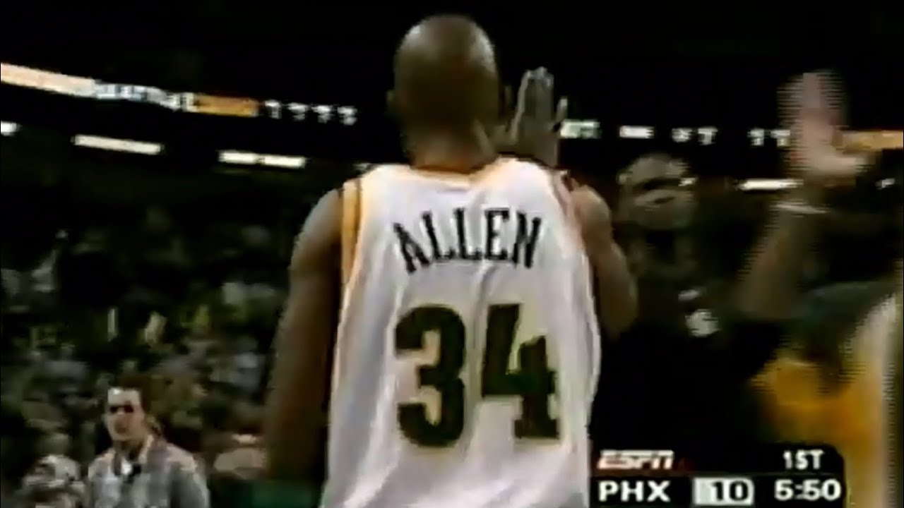 Ray Allen Sonics 32 pts vs Suns (2004) - YouTube