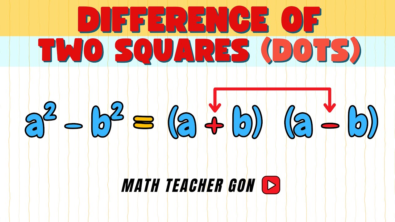 Difference of Two Squares - Factoring Polynomials | Grade 8 First ...