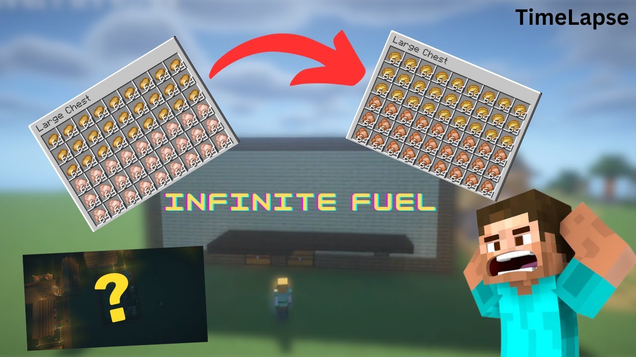 minecraft automatic smelter With INFINITE FUEL - YouTube