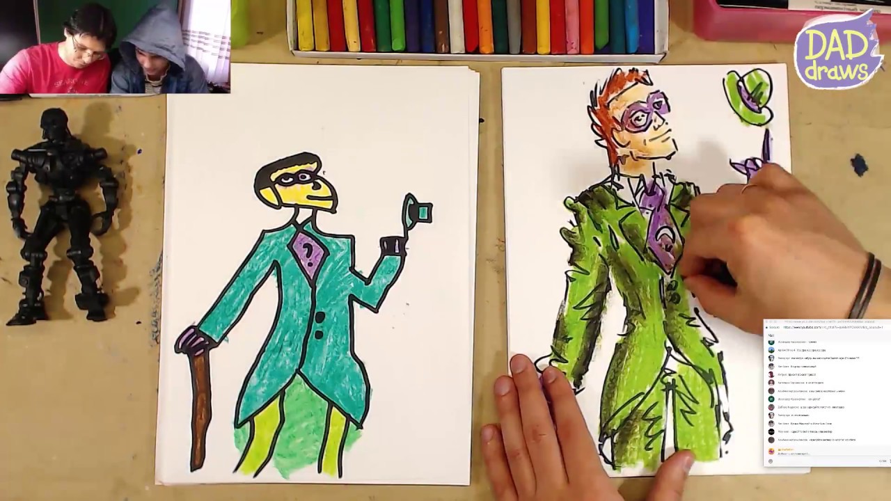How to draw The Riddler from Batman - YouTube