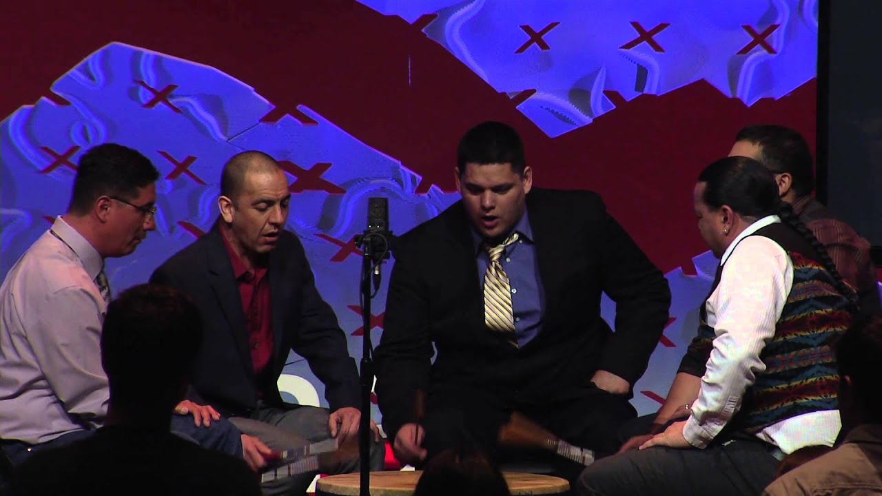 Ceremonial opening performance, traditional Native American music ...