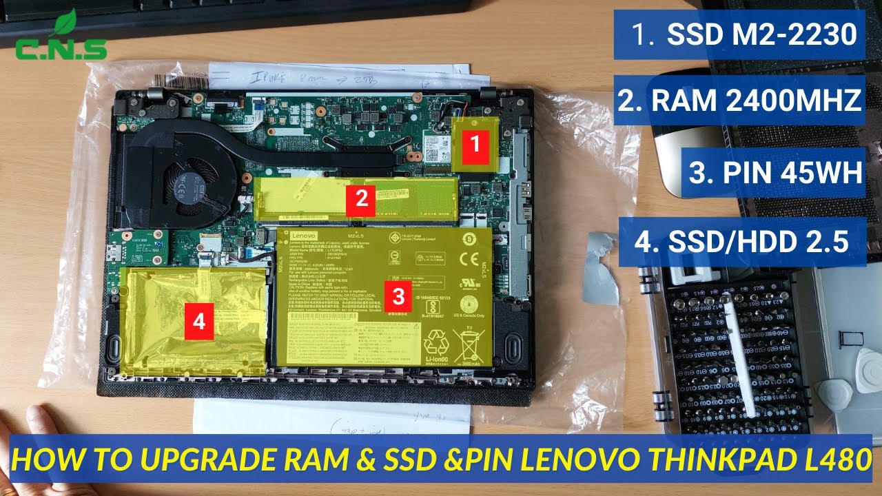 Cách nâng cấp RAM & SSD Lenovo Thinkpad L480 - Upgrade RAM & SSD Lenovo ...