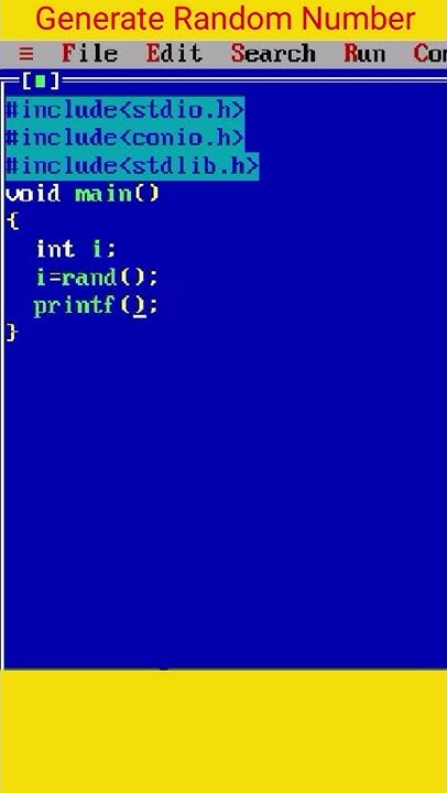 To generate random number in c language #shorts #coding #prigramming - YouTube