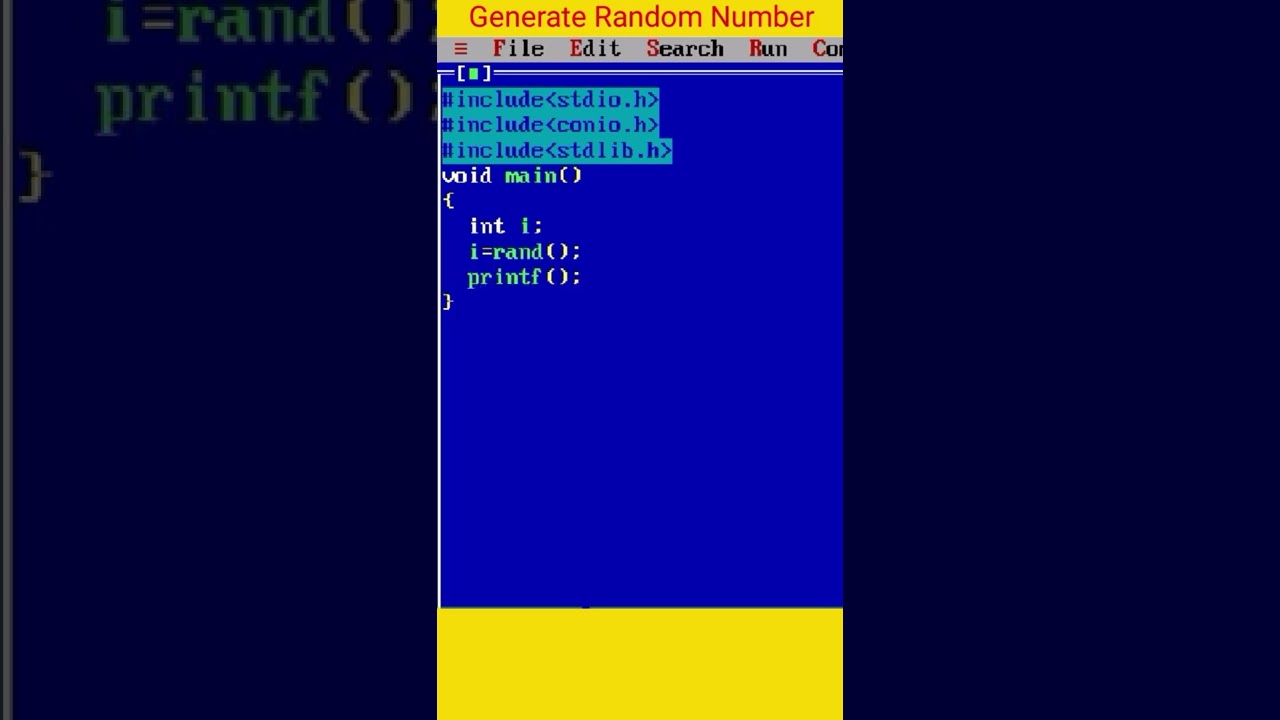 To Generate Random Number In C Language Shorts Coding Prigramming Youtube 4638