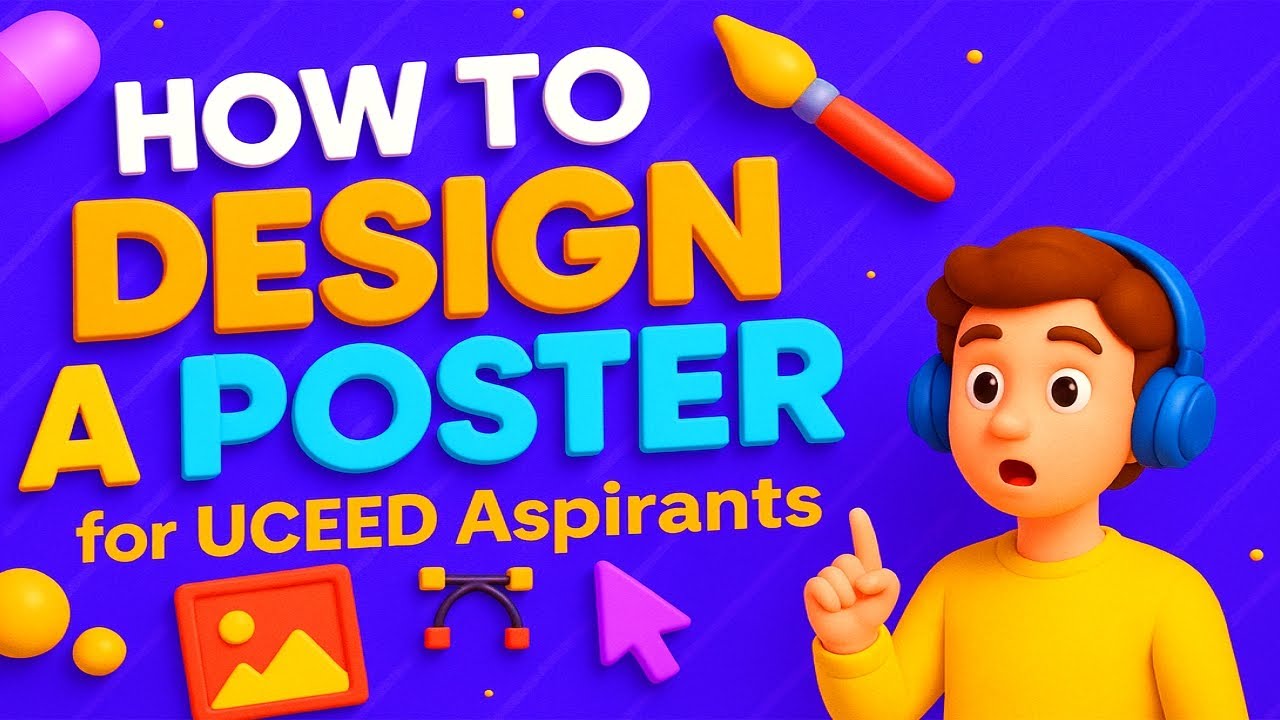 Poster design ques... | UCEED | Drawing & Design aptitude | How to ...