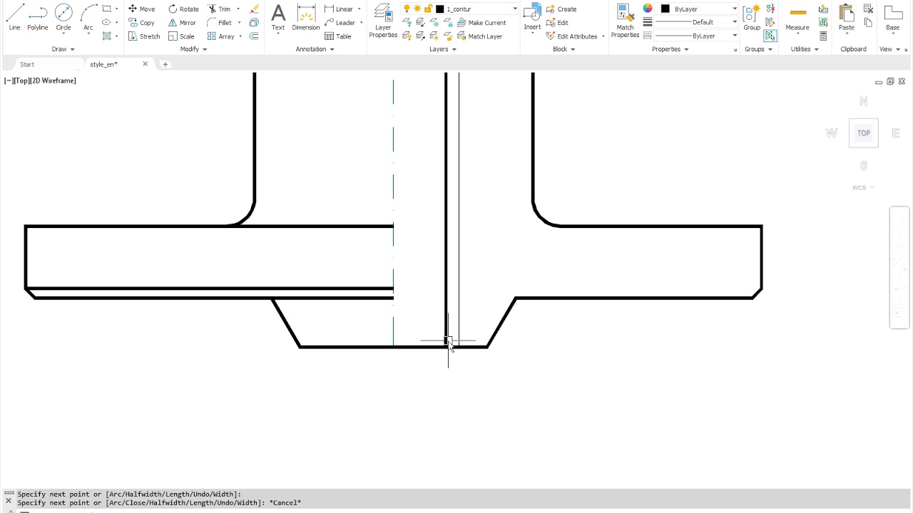 Technical drawing AutoCad 2D drawing - YouTube
