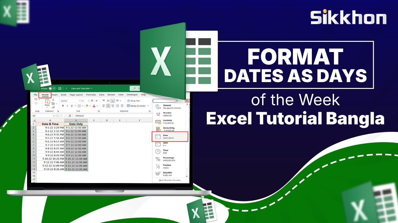 MS Excel Date Format With Day Name Excel MS Excel Bangla Sikkhon ms-excel-date-format-with-day-name-excel-ms-excel-bangla-sikkhon