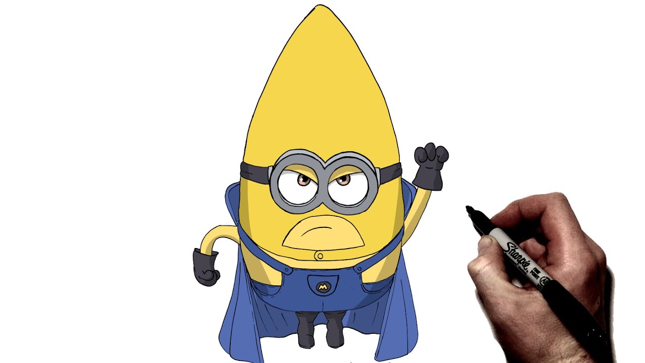 How To Draw Mega Minion Gus | Step By Step | Despicable Me 4 - YouTube